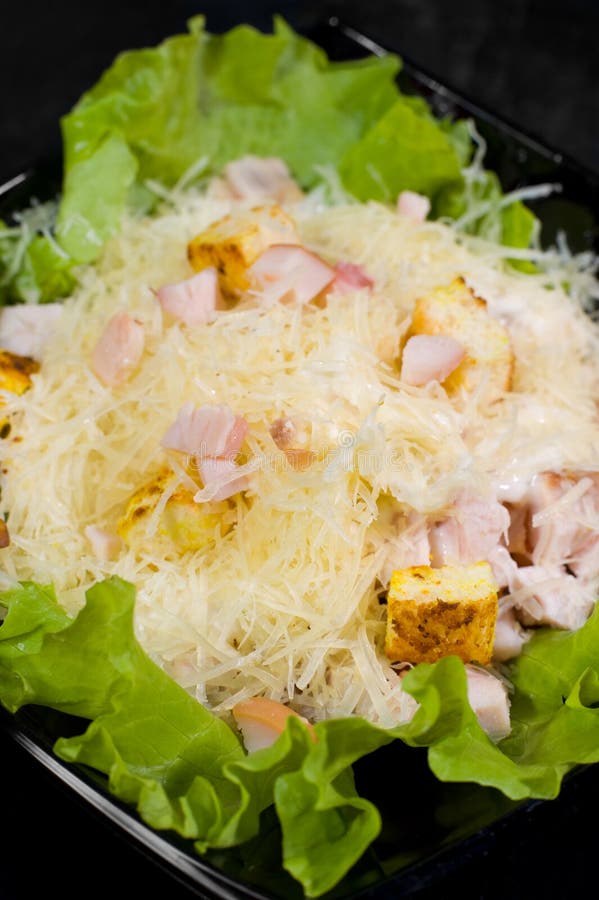 Caesar salad, macro stock image. Image of closeup, food - 19059813