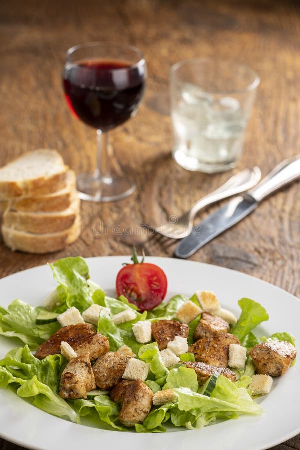 Caesar salad stock photo. Image of food, dessert, meal - 264902440