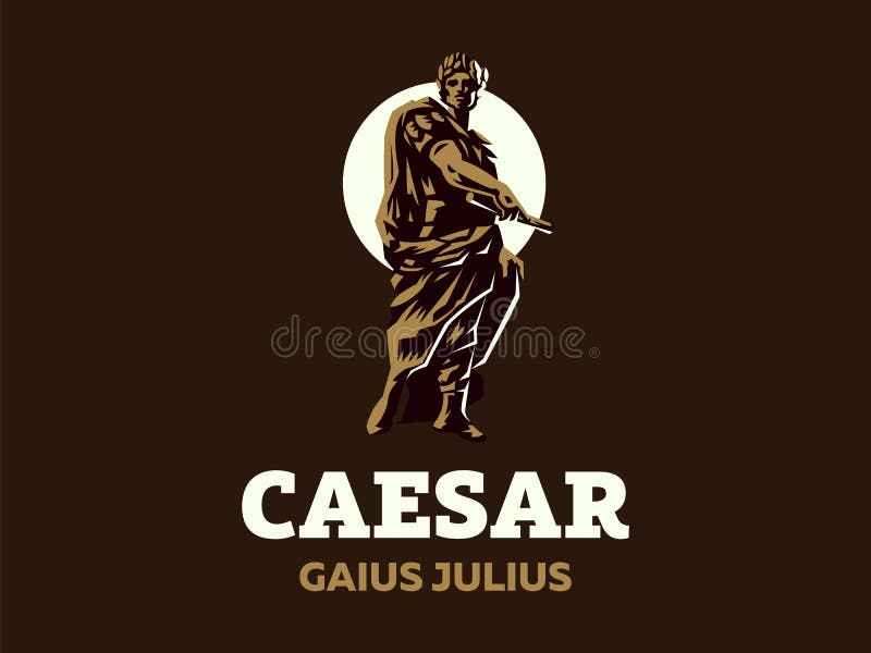 Caesar. Vector emblem. stock vector. Illustration of brutus - 122401040