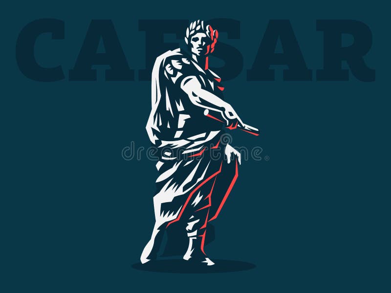 Caesar. Vector emblem. stock vector. Illustration of brutus - 122401057