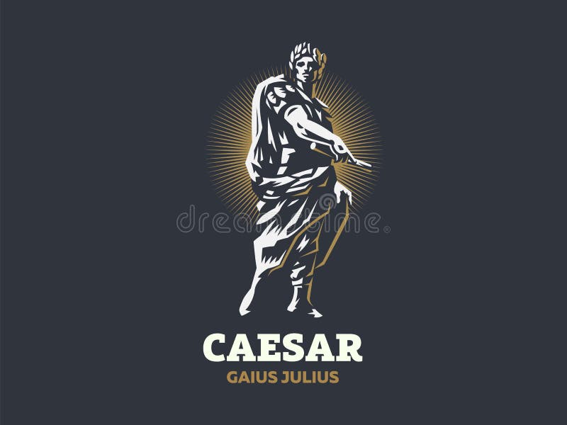 Caesar. Vector emblem. stock vector. Illustration of julio - 122401061