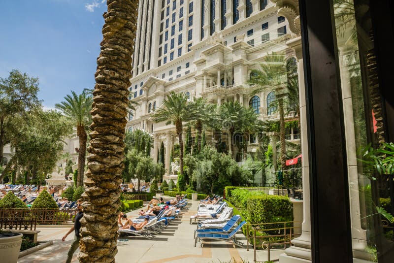 Caesars Palace Swimming Pool Area Editorial Stock Photo - Image of ...