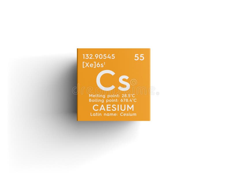 Caesium. Cesium. Alkali Metals. Chemical Element of Mendeleev S ...