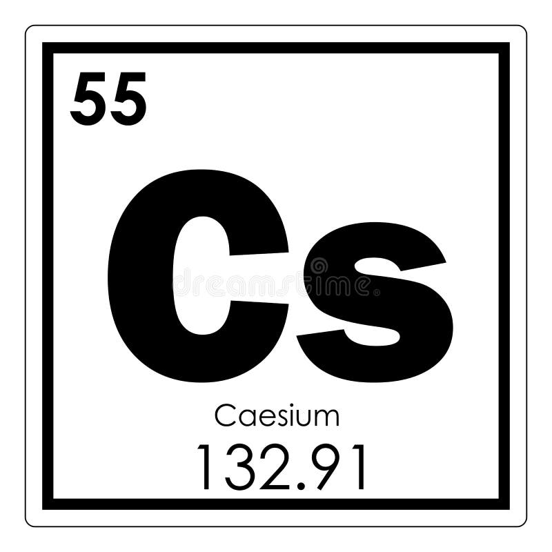 Caesium Cs Chemical Element Icon Stock Vector - Illustration of ...