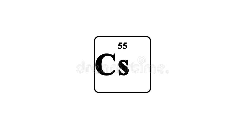 Caesium Icon Animation. 55 Cs Caesium Stock Video - Video of biology ...
