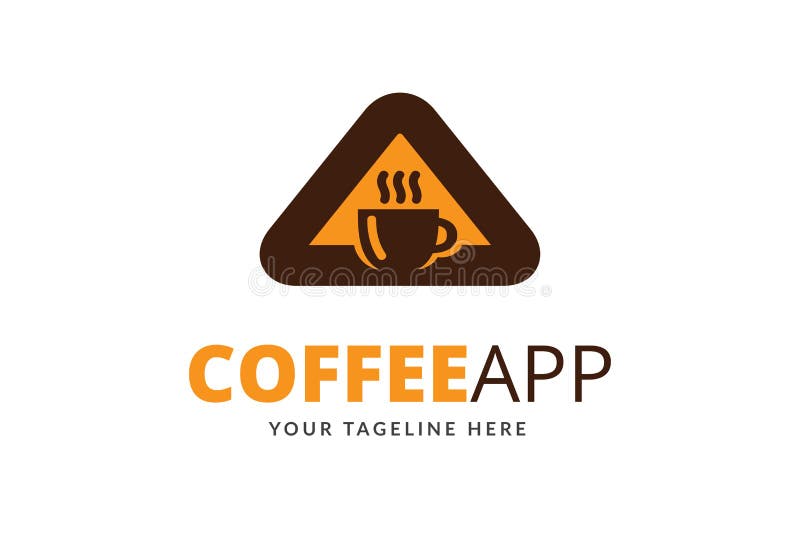 Café App Logo Design Template Vetora Ilustração do Vetor - Ilustração ...