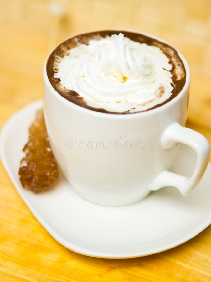 Café con el azúcar foto de archivo. Imagen de madera - 23666974