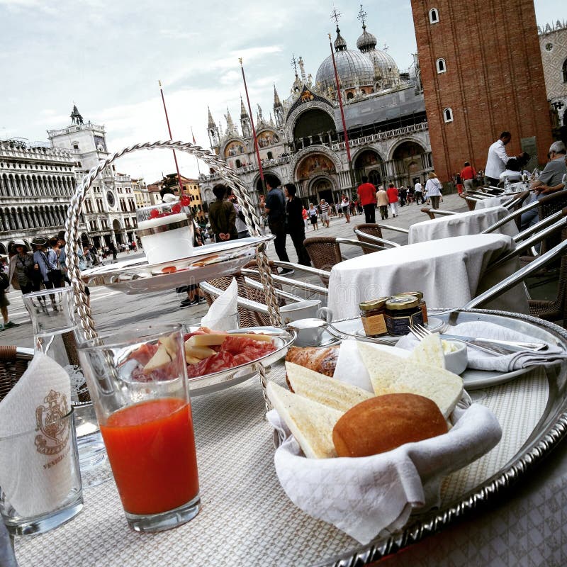 Breakfast in Venice. Canals of the Old City. Italy Editorial Photo ...