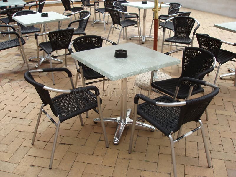 Café – tables and chairs stock image. Image of terrace - 186327
