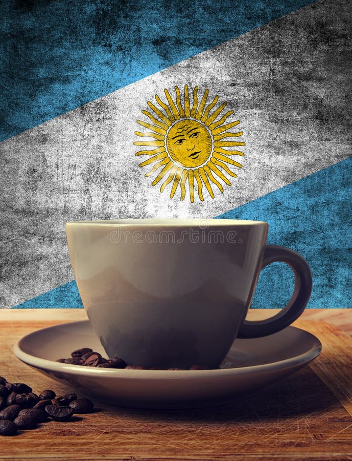 Café y bandera foto de archivo. Imagen de alimento, taza - 57396688