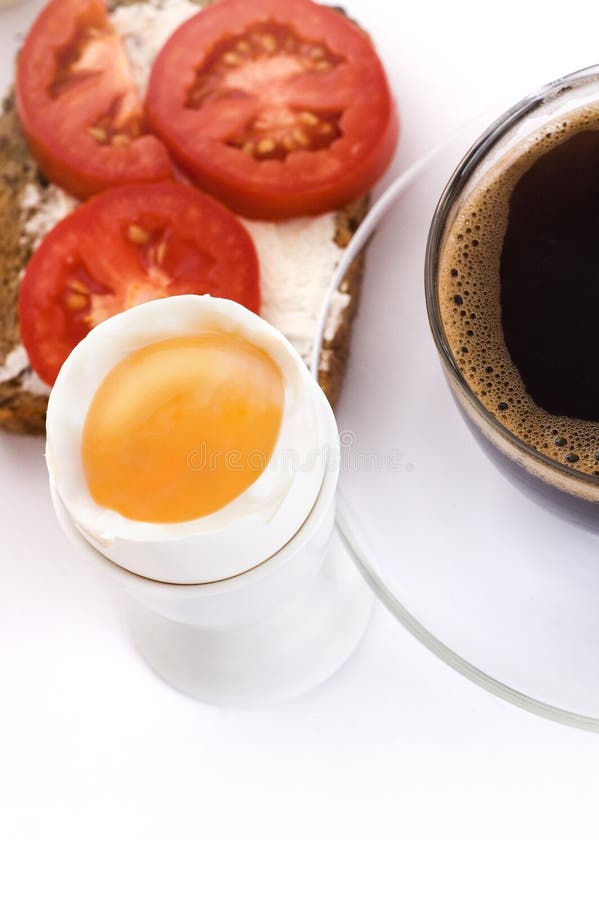 Café y huevo imagen de archivo. Imagen de café, emparedado - 26054089