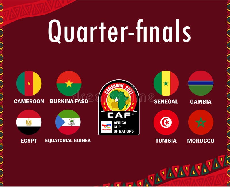 Design Can Cameroon 2021 Symbol Quarter-Finals Flags Symbol Countries Editorial Photo ...