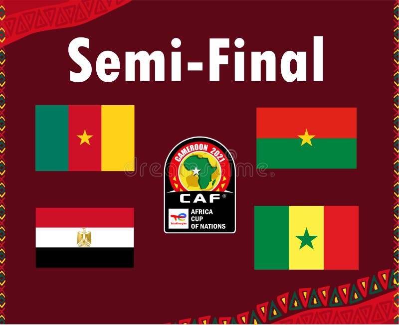 Design Can Cameroon 2021 Symbol Semi-Finals Flags Symbol Editorial ...