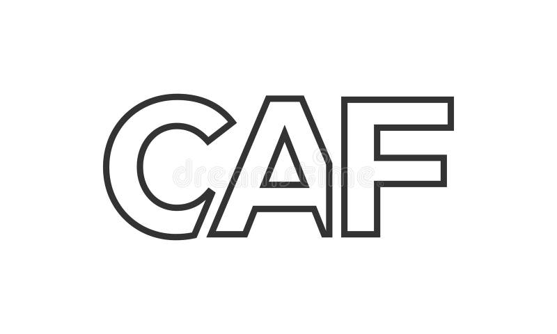 CAF Logo Design Template with Strong and Modern Bold Text. Initial ...