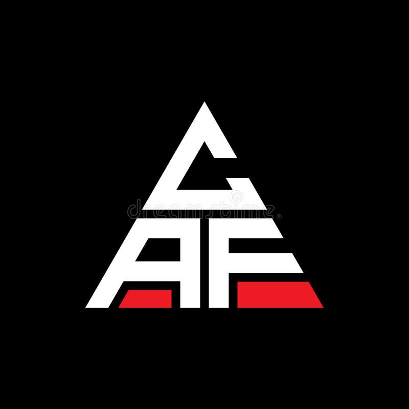 CAF Triangle Letter Logo Design with Triangle Shape. CAF Triangle Logo ...