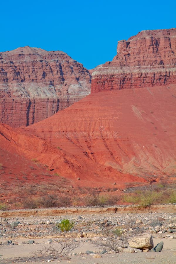 La Yesera Geologic Formation, Dry Stream, Salta, Argentina Stock Image ...