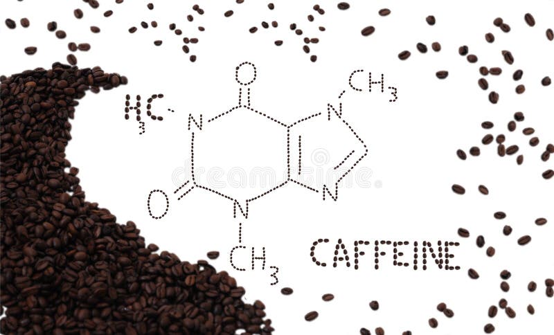 Fórmula Química Del Cafeína Imagen de archivo - Imagen de estudio ...