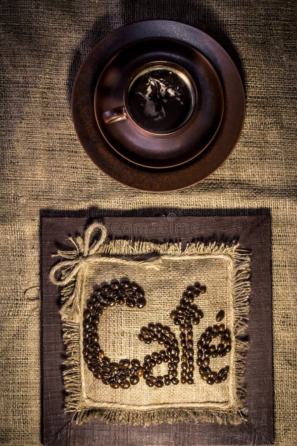 Vertical Shot of Café Background with Coffee Stock Image - Image of ...