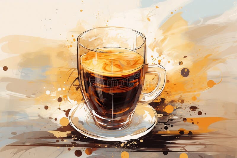 Cafe Background - a Flow of Complex Taste and Aroma, Generative Ai ...