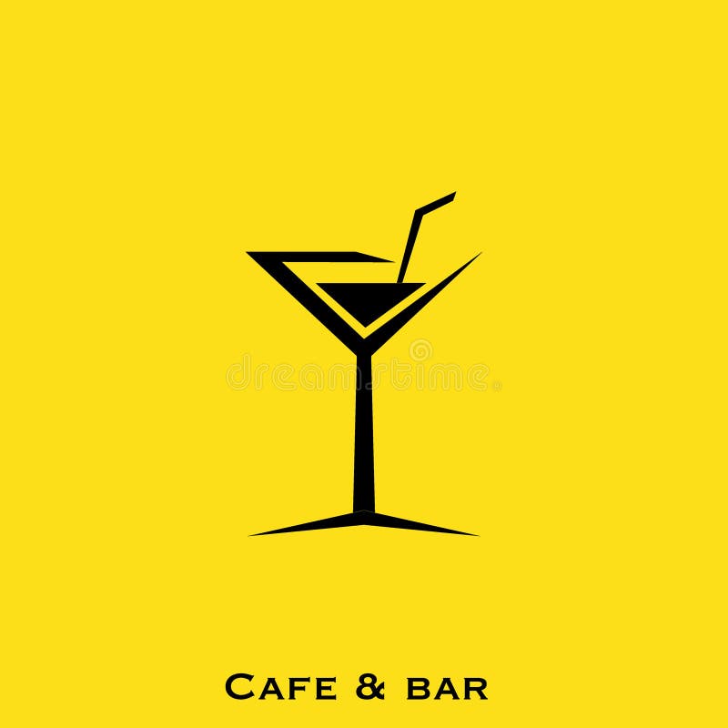 Cafe and Bar Logo Vector. Cocktail Concept Vector Logo Design Stock Vector - Illustration of ...