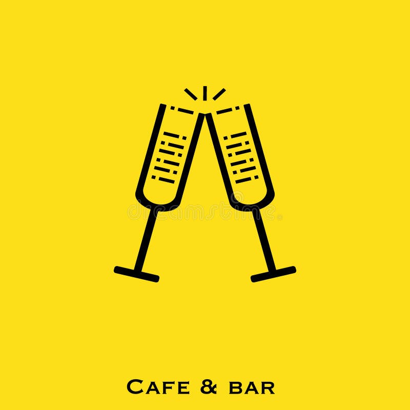 Cafe and Bar Logo Vector. Cocktail Concept Vector Logo Design Stock ...