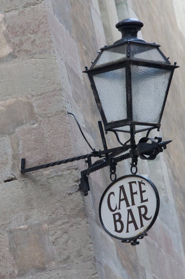 Cafe and bar signage stock image. Image of signage, circle - 26518931