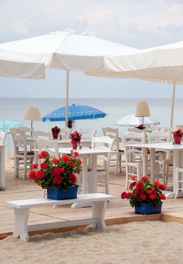 Beach cafe stock photo. Image of place, beautiful, colorful - 26389518