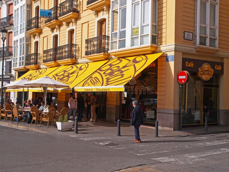 Cafe Bertal in Valencia, Spain Editorial Stock Photo - Image of pastry ...