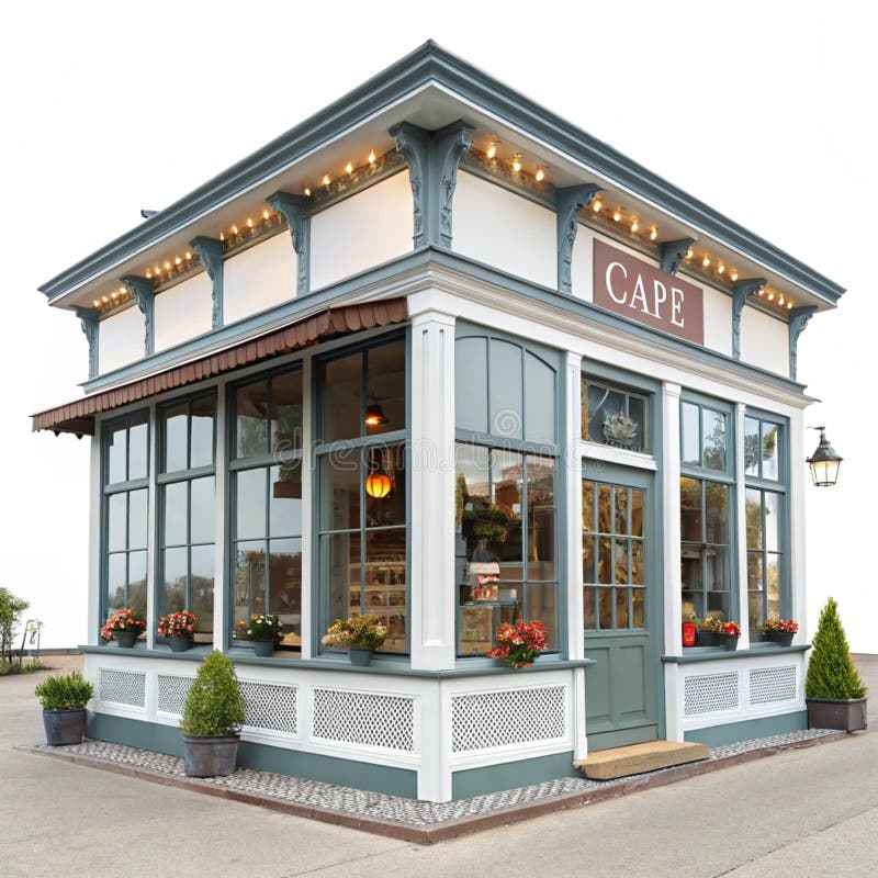 Cafe building stock illustration. Illustration of business - 357918009