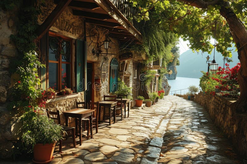 Cafe in the city stock image. Image of building, restaurant - 367719271