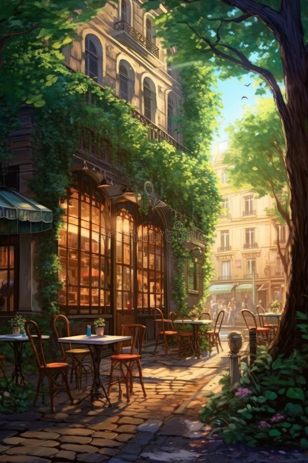 Cafe in the city stock photo. Image of table, city, building - 367719302