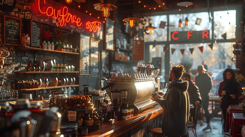 Cafe stock illustration. Illustration of lounge, coffeehouse - 330294188