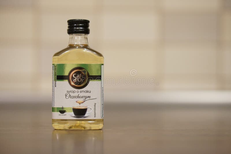 Cafe D or syrup editorial stock photo. Image of coffee - 191097848