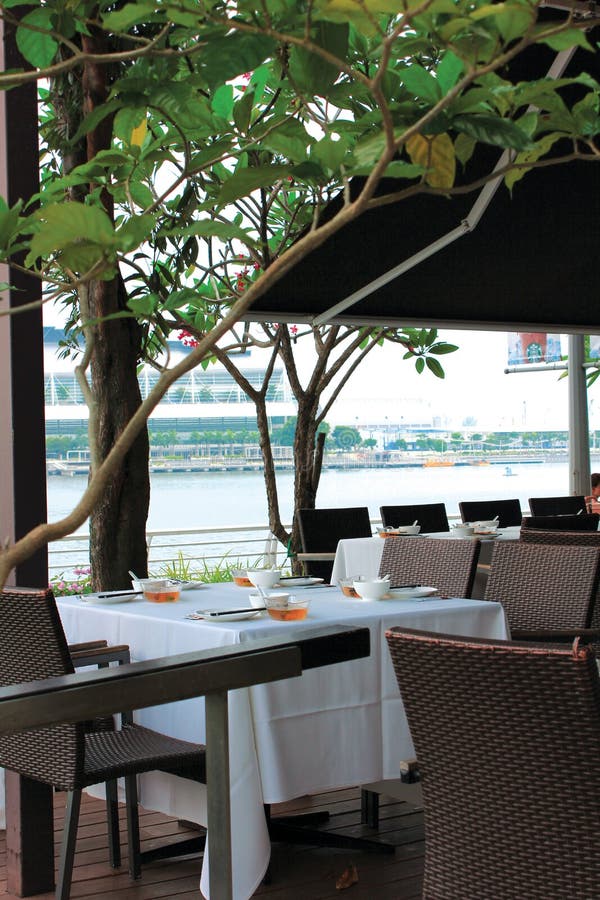 Cafe esplanade stock image. Image of canopy, esplanade - 21940831