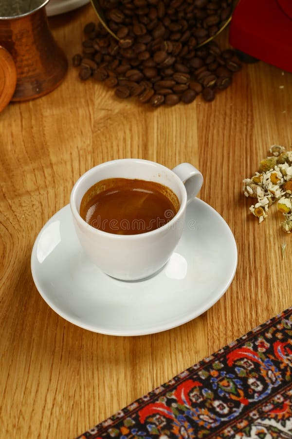 Cafe Espresso stock image. Image of foam, china, coffee - 99760901