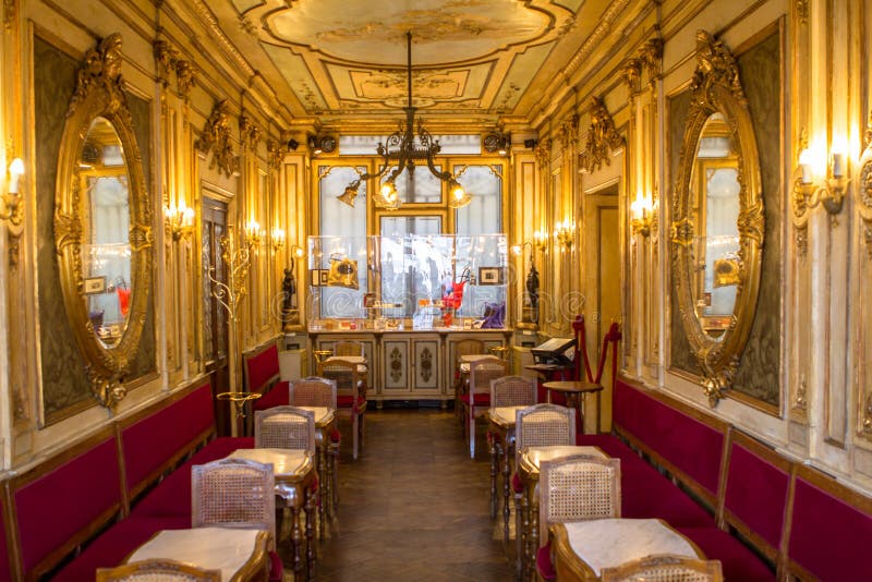 Cafe Florian, Venice stock image. Image of interior - 107948949