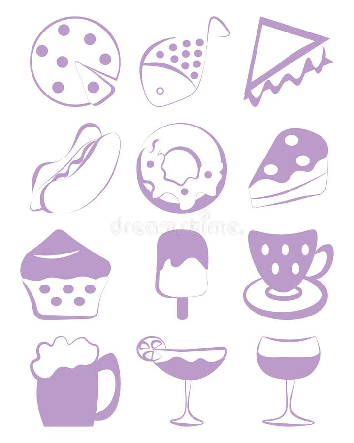 Cafe food, icon icon stock vector. Illustration of sign - 259788356