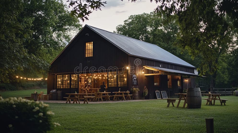 Cafe Housed in an Old Barn, Featuring Rustic Charm and an Open, Airy ...