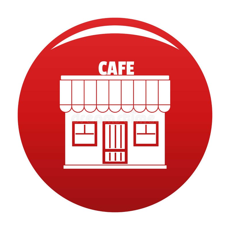 Cafe icon vector red stock vector. Illustration of market - 146674063