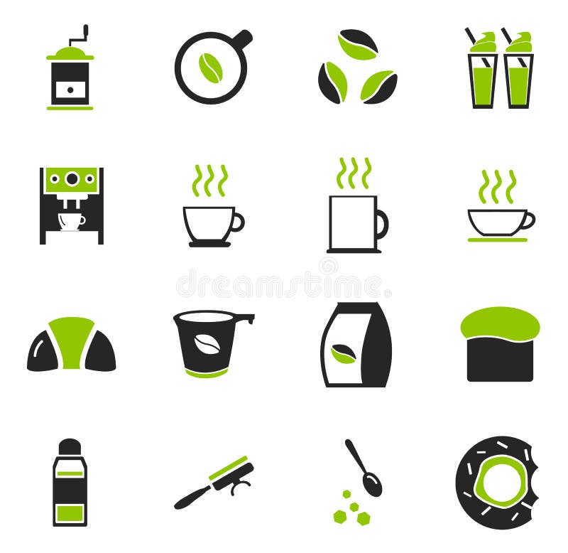 Cafe icons set stock illustration. Illustration of maker - 88968569
