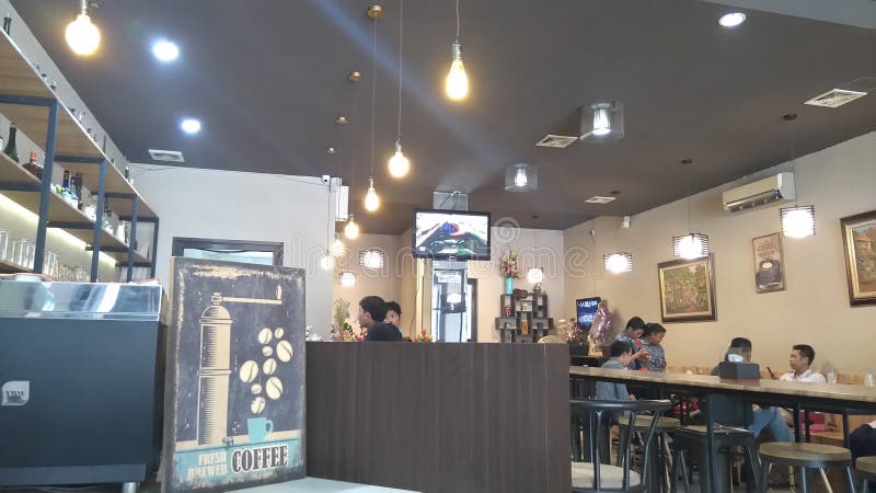 Cafe Indoor editorial photography. Image of cafe, makassar - 66885287