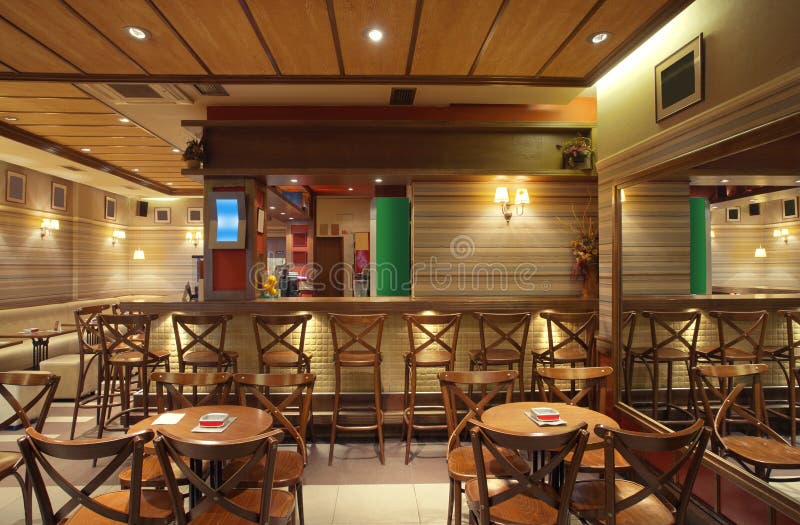 Cafe interior stock image. Image of relaxation, architecture - 45037541