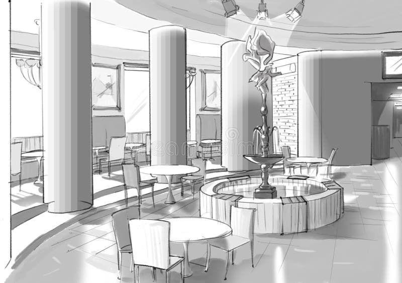 Cafe Fountain Stock Illustrations – 701 Cafe Fountain Stock ...