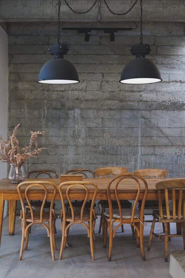 Cafe Interior Layout in a Loft Style in Dark Colors Open Space Interior ...