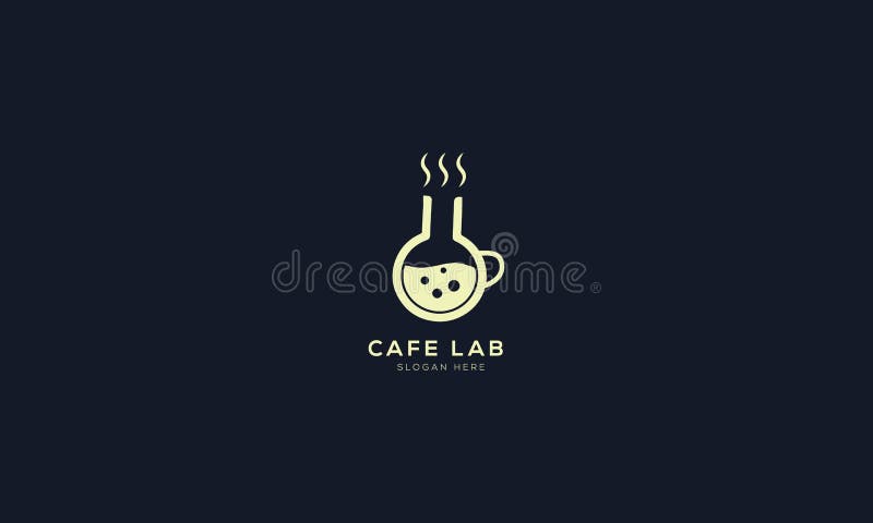 Cafe Lab Logo Design or Coffee Lab Logo Template Stock Vector ...