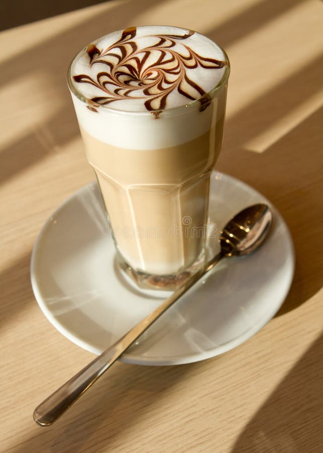 Cafe latte stock image. Image of soft, cold, dessert - 19305937