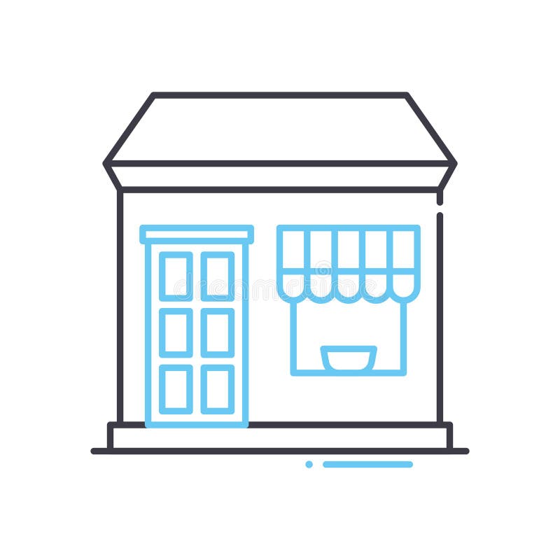 Cafe Line Icon, Outline Symbol, Vector Illustration, Concept Sign Stock ...