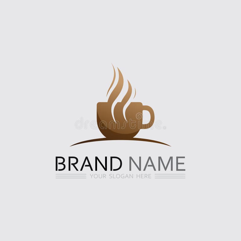 Cafe Logo and Coffee Logo Design Cafetarian Hot Drink Stock ...