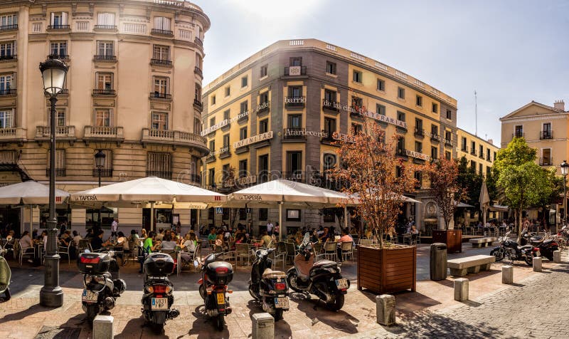 Spanish Cafe In Madrid Spain Editorial Stock Image - Image of deep ...