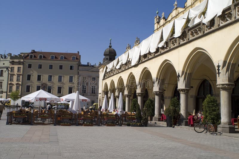 Cafe main square Krakow editorial image. Image of cracow - 9130665